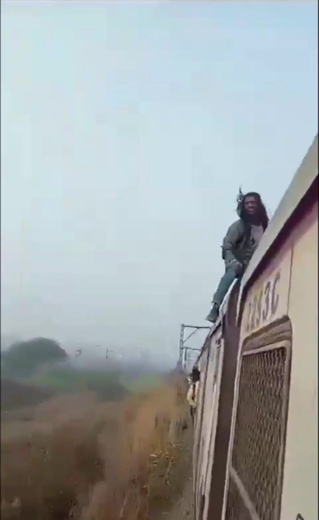 Train Surfing Indian Electrocuted
