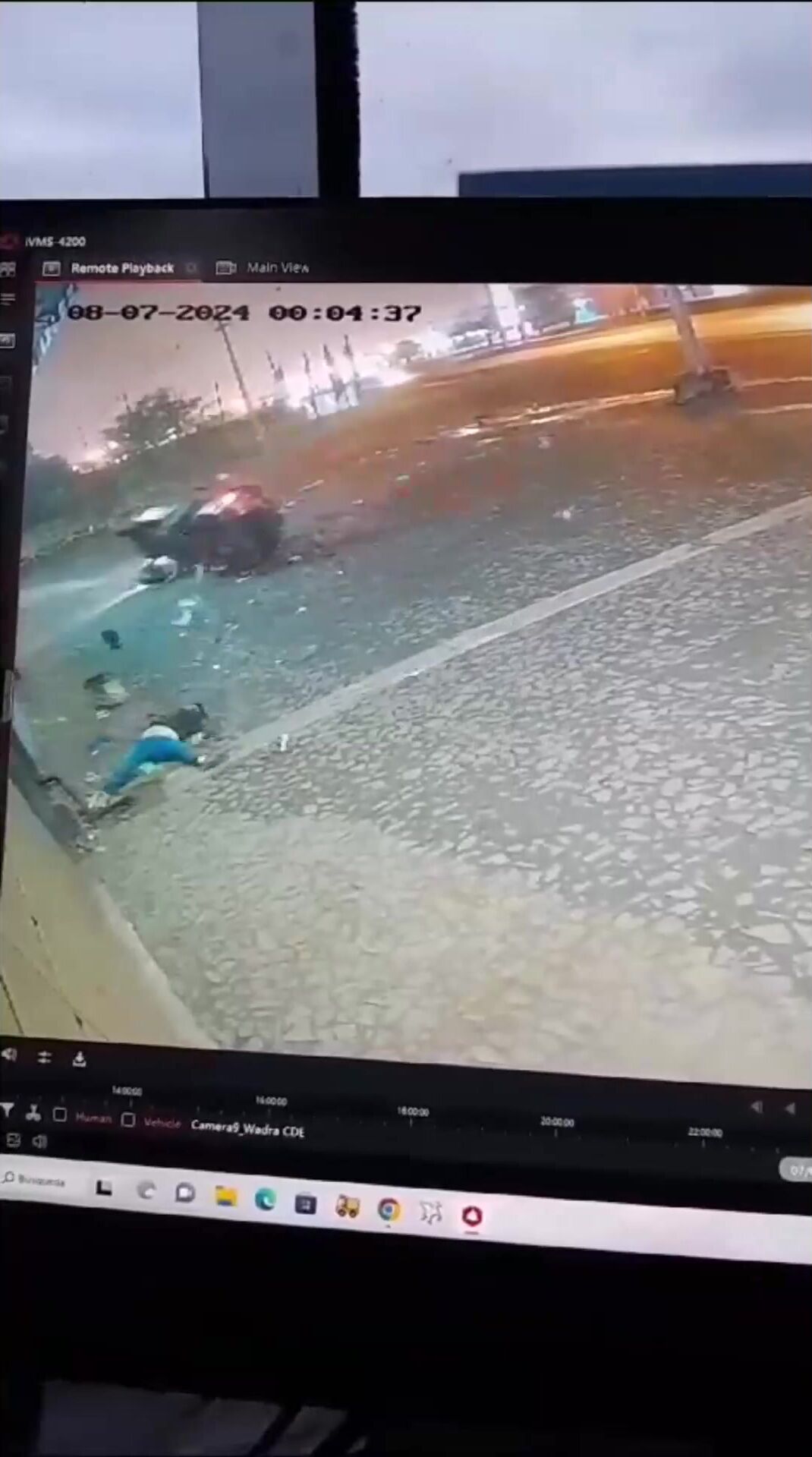 Driver Ragdolled Through The Air From High Speed Crash