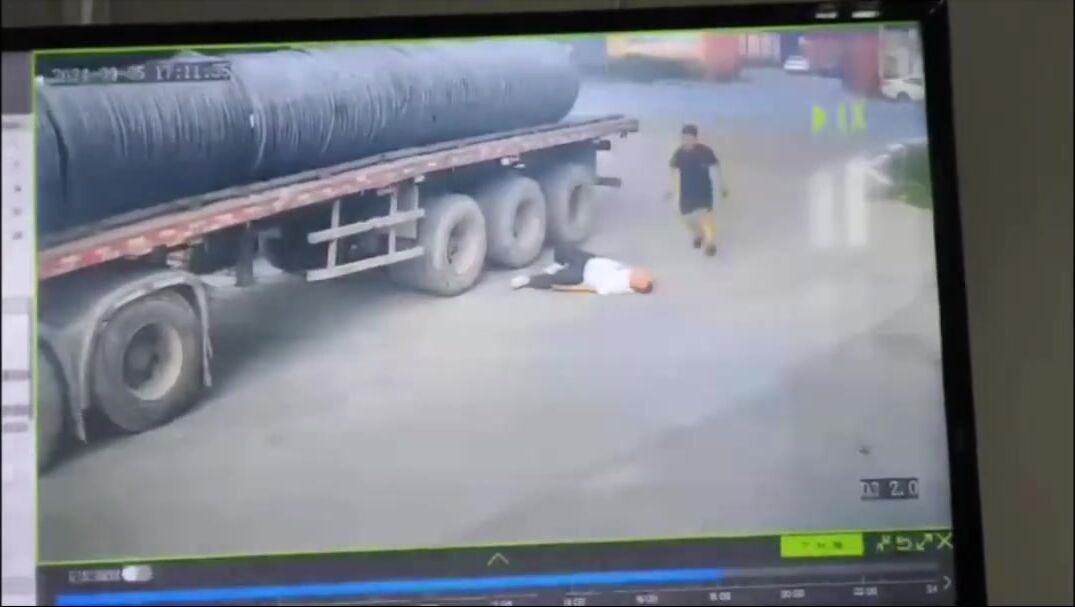 Unloading The Truck Cargo Straight Onto Another Guys Head