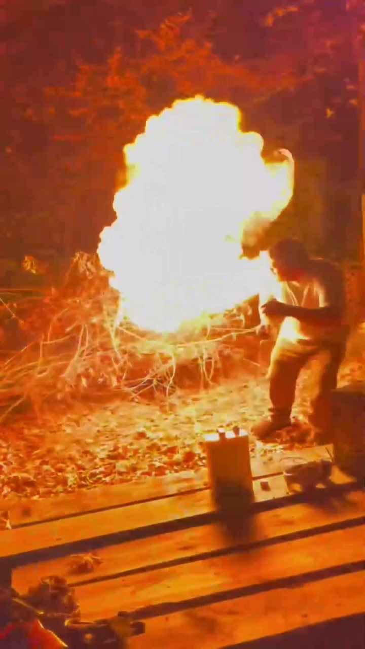 Idiot Decides To Light A Bonfire With His Face