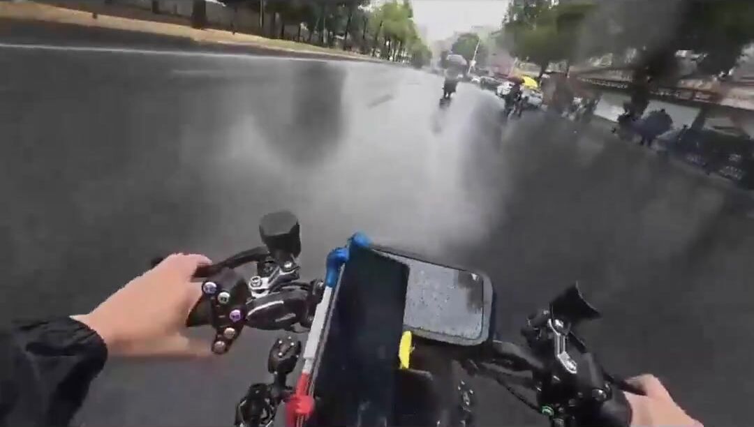 Two Bikers Meet Up For A Rideout