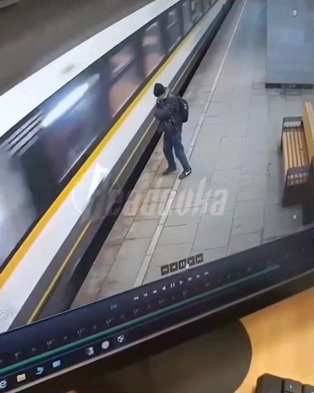Drunk Man Catches The Train