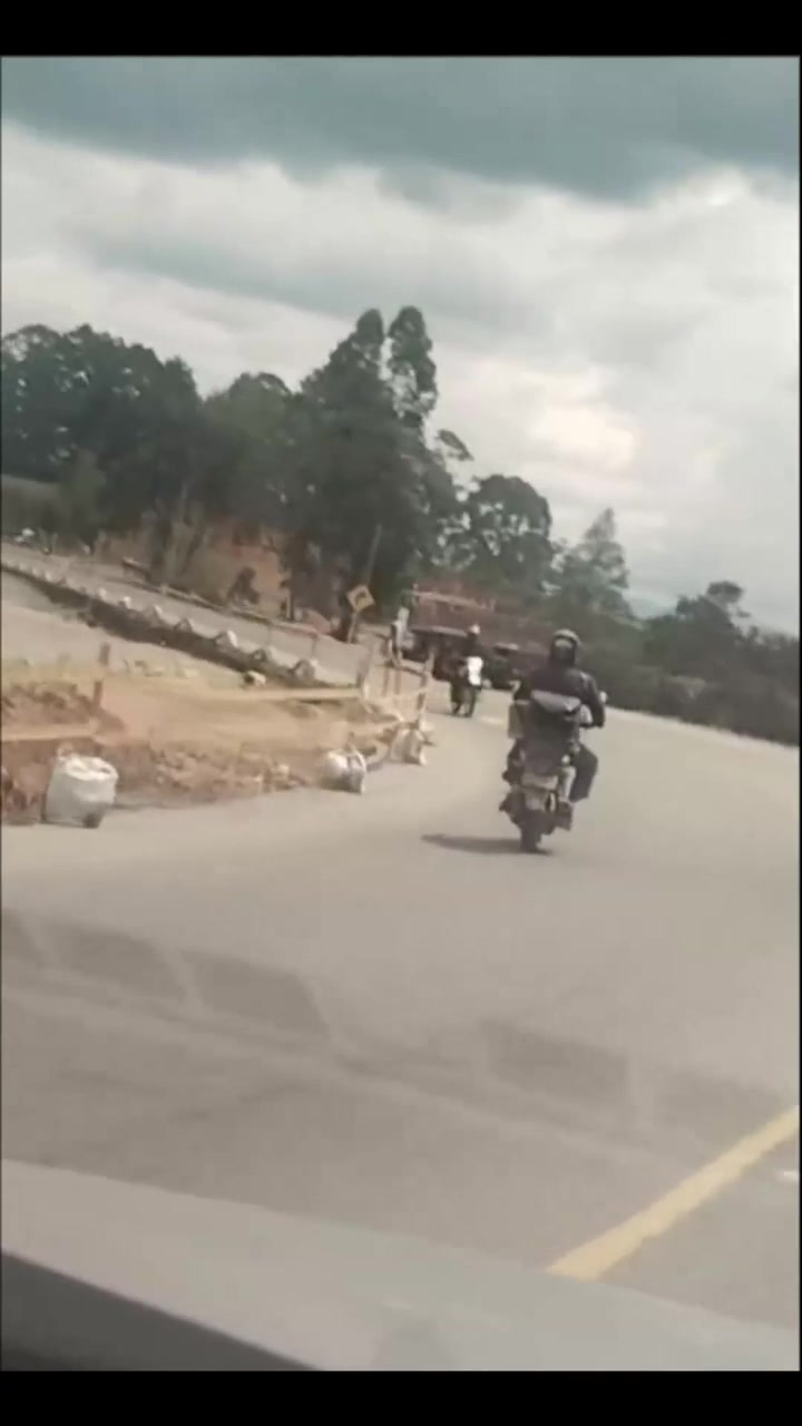Two Bikers Go Head To Head