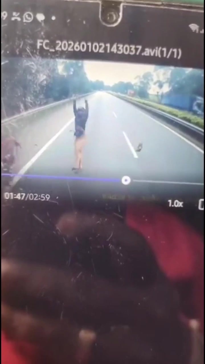 Biker Undertakes In The Breakdown Lane With Fatal Consequences